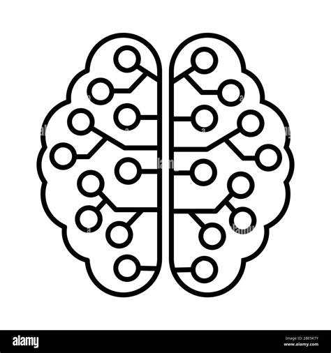 Vector Illustration Of The Brain Artificial Or Electronic Intelligence Stock Illustration An
