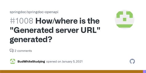 how where is the generated server url generated · issue 1008