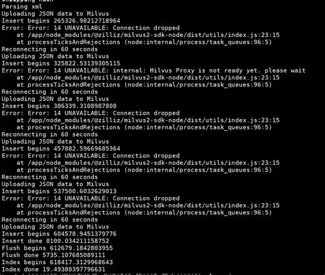 Bug Milvus Standalone Not Robust At Batch Insert Operation · Issue