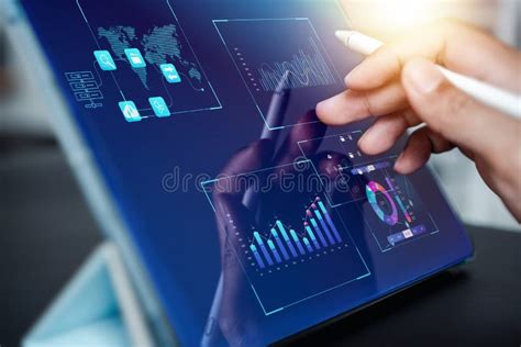 Analyst Working In Business Analytics And Data Management System To Make Report With Kpi And