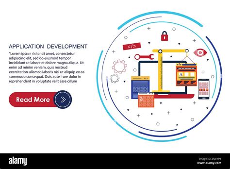 Mobile And Software App Design And Development Stock Illustration Stock Photo Alamy