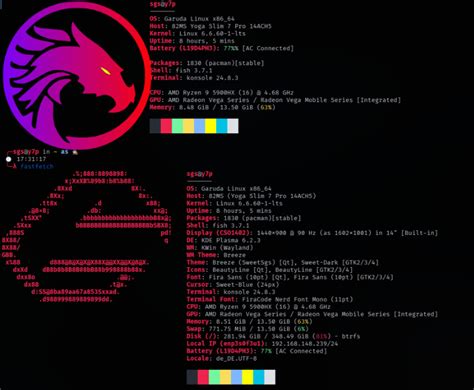 Nix Subsystem Terminal Multiple Fastfetch Garuda Nix Subsystem