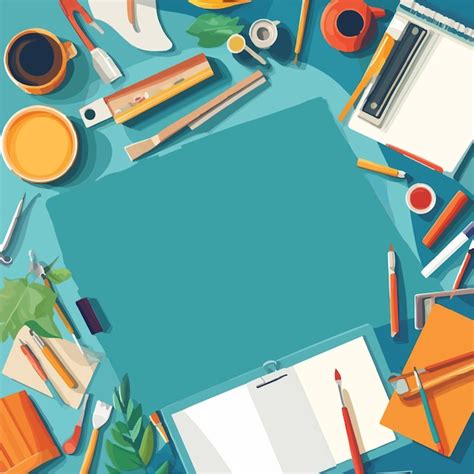 Workshop Criativo Diy Uma Ilustração Vetorial De Tendência Ilustração Vetorial Vetor Premium