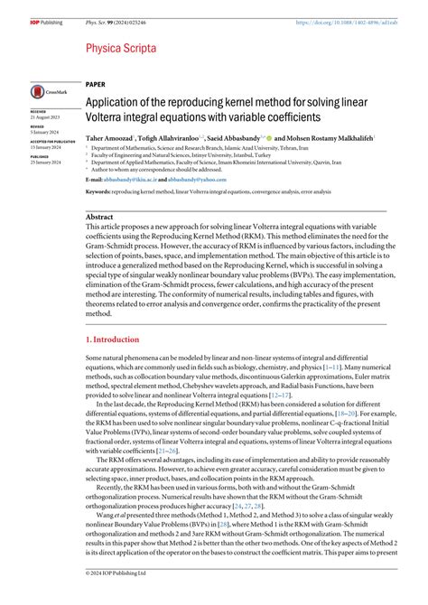 Application Of The Reproducing Kernel Method For Solving Linear