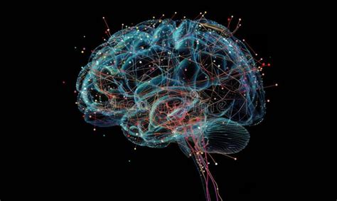 Graphical Representation Of The Neural Network In The Human Brain Stock Illustration