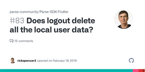 Does Logout Delete All The Local User Data Issue 83 Parse