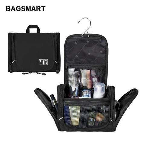 Bagsmart найлон козметична чанта с закачалка водоустойчив тоалетна чанта преносим грим чанта