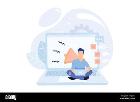 Digital Marketing And Promotion Illustration Characters Analyzing Graph Charts And Planning