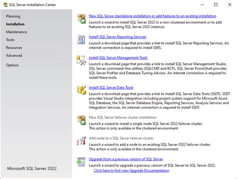 install a new instance of sql server