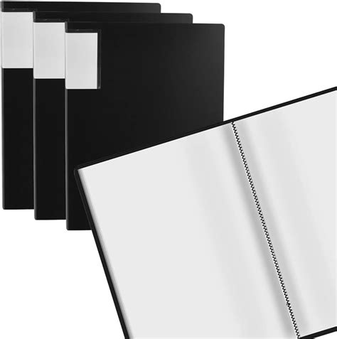caeeker 3 pcs a4 display book folder 40 pocket document presentation