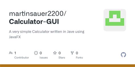 Github Martinsauer2200calculator Gui A Very Simple Calculator