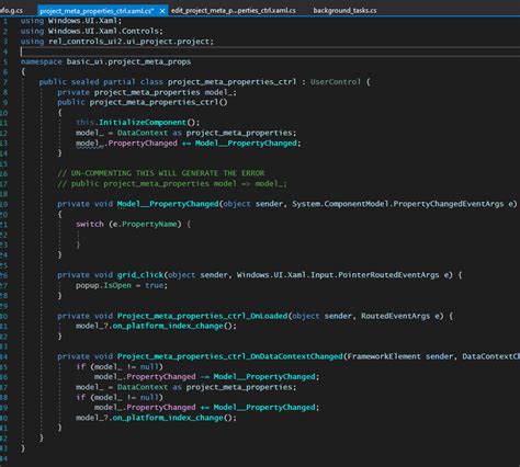 [uwp] nullreferenceexception then xamlparseexception cannot create