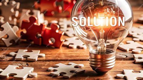 3d Vector Of Light Bulb And Puzzle Pieces Solution Concept For Creative Problem Solving In