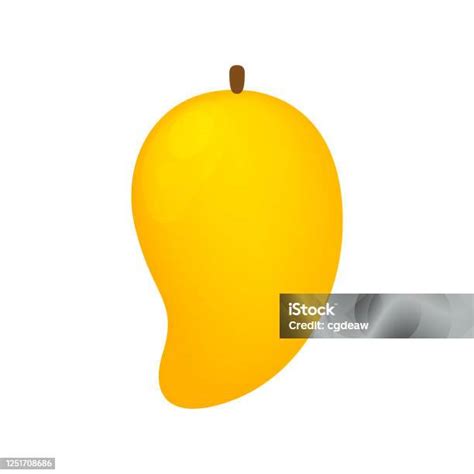 망고 잘 익은 과일 간단한 흰색 배경에 고립 클립 아트에 대한 노란색 망고 만화 아이콘에 대한 일러스트 망고 건강한 생활방식에 대한 스톡 벡터 아트 및 기타 이미지 Istock