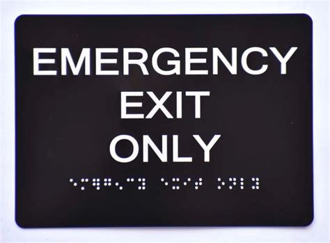 Emergency EXIT ONLY ADA SIGN The Sensation Line DOB SIGNS NYC YOUR OFFICIAL STORE FOR NYC DOB