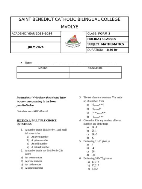 Form 2 Maths Pdf Numbers Decimal