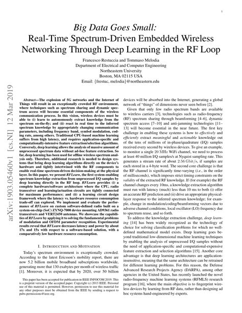 Pdf Big Data Goes Small Real Time Spectrum Driven Embedded Wireless Networking Through Deep