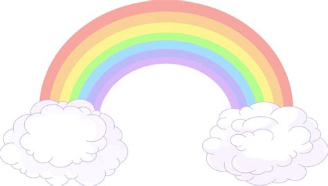 Pastel Rainbow Clip Art Royalty Free Vector Image