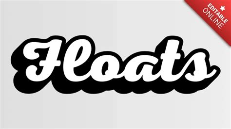 Floats Black White 3d Text Effect Generator