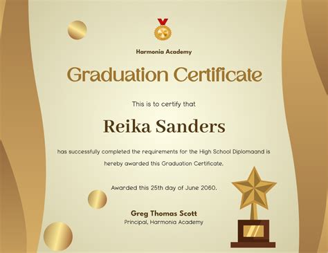 High School Valedictorian Certificate