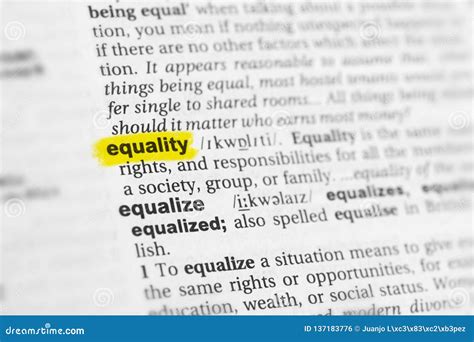 Definition Of Equality Royalty Free Stock Image 6702406