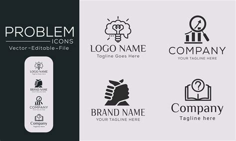 problem concept icons set contains such icons problem solving