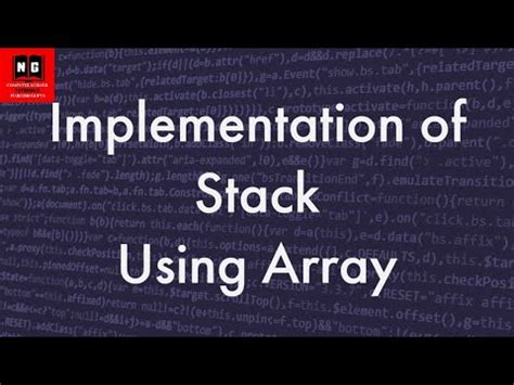 Stack Implementation Stack Implementation Using Array Program To