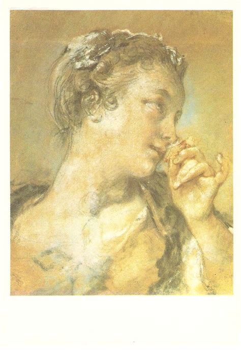 Франсуа Буше Девушка с розой