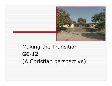 Making Transition Education G6 12 Ppt