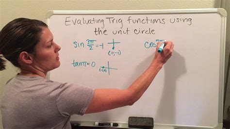 evaluating trig functions using the unit circle youtube