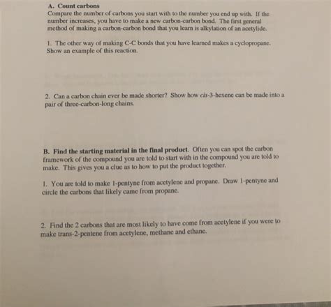 Solved A Count Carbons Compare The Number Of Carbons You Chegg Com