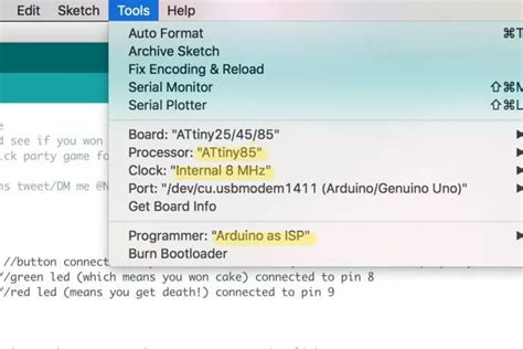 Program An Attiny85 From An Arduino Uno