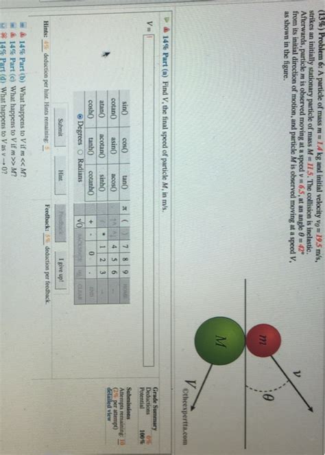 solved 3 problem 6 aparticle of mass m 1a and initial
