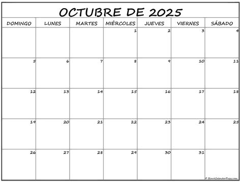 Freebie October 2025 Calendar Calendario Octubre 2025 Gratis