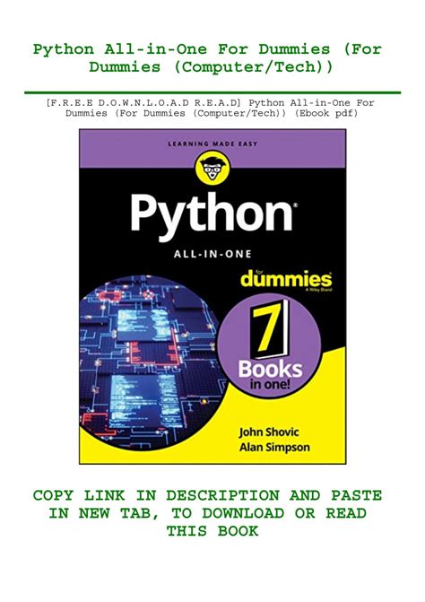 F R E E D O W N L O A D R E A D Python All In One For Dummies For Dummies Computertech