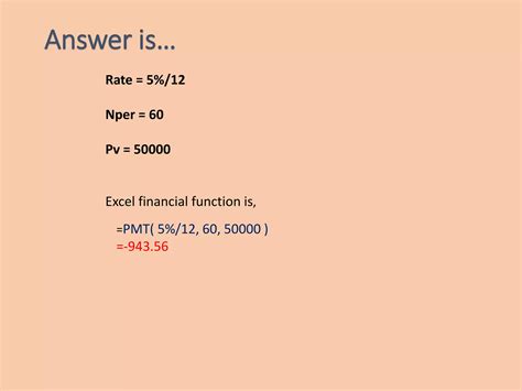 Financial Functions In Excel Pptx