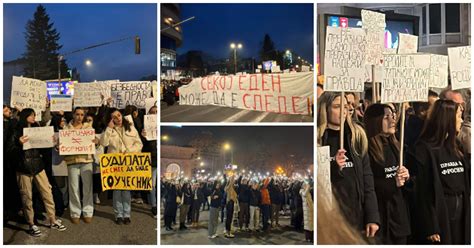 Триминутен молк за Фросина на Партизанска и ѕвездено небо Толпа народ