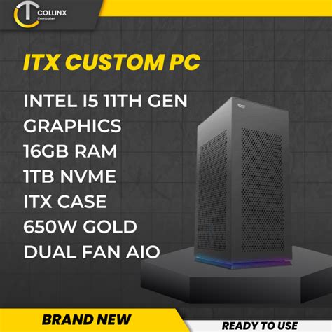 ITX MINI PC BUILD M INTEL CORE I5 11TH GEN DESKTOP 32GB RAM NVIDIA RTX RX GPU READY TO