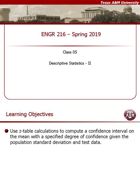 Lecture 5 Confidence Intervals After Class Pdf Confidence
