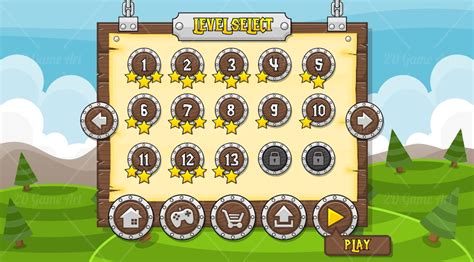 Tower Defense Game GUI Game Art D