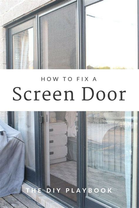 How To Fix A Screen Door Easy DIY Repairs DIY Playbook