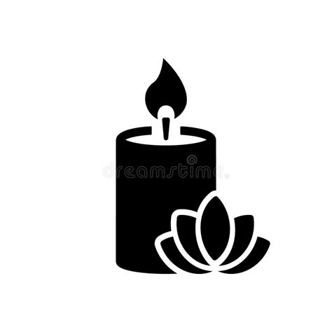 Scented Candle And Flower Silhouette Icon Aroma Therapy Diffuser Light