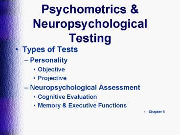 Psychometrics Presentation Free To View