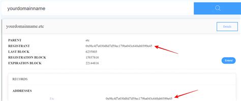 configure your etc hens domain from hebe to send and receive payments in