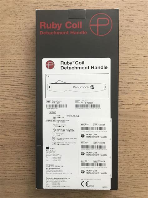 New Penumbra Rh1 Ruby Coil Detachment Handle X Disposables General For Sale Dotmed Listing