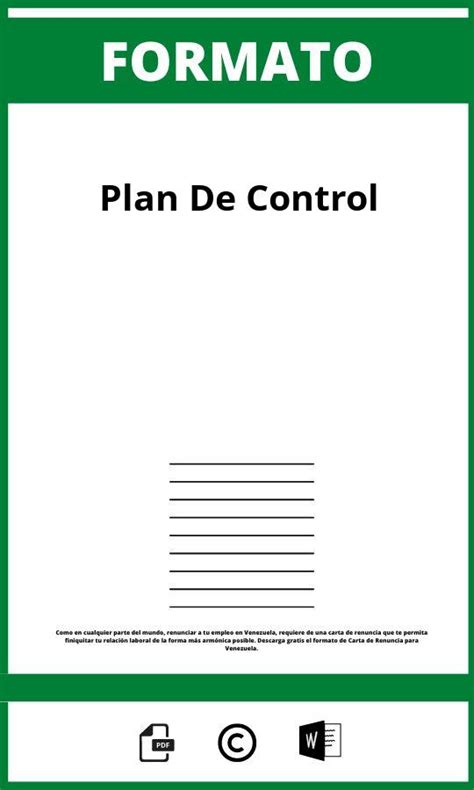 Formato De Plan De Control 2025