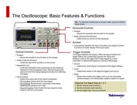 Oscilloscope Basics Features And Functions Guide