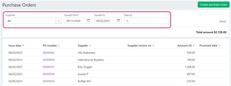 purchase orders myob business myob help centre