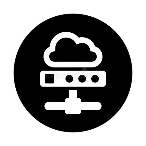Cloud Data Connection Icon Rounded Vector Design Stock Vector