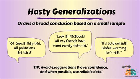 Which Of These Is An Example Of A Hasty Generalization